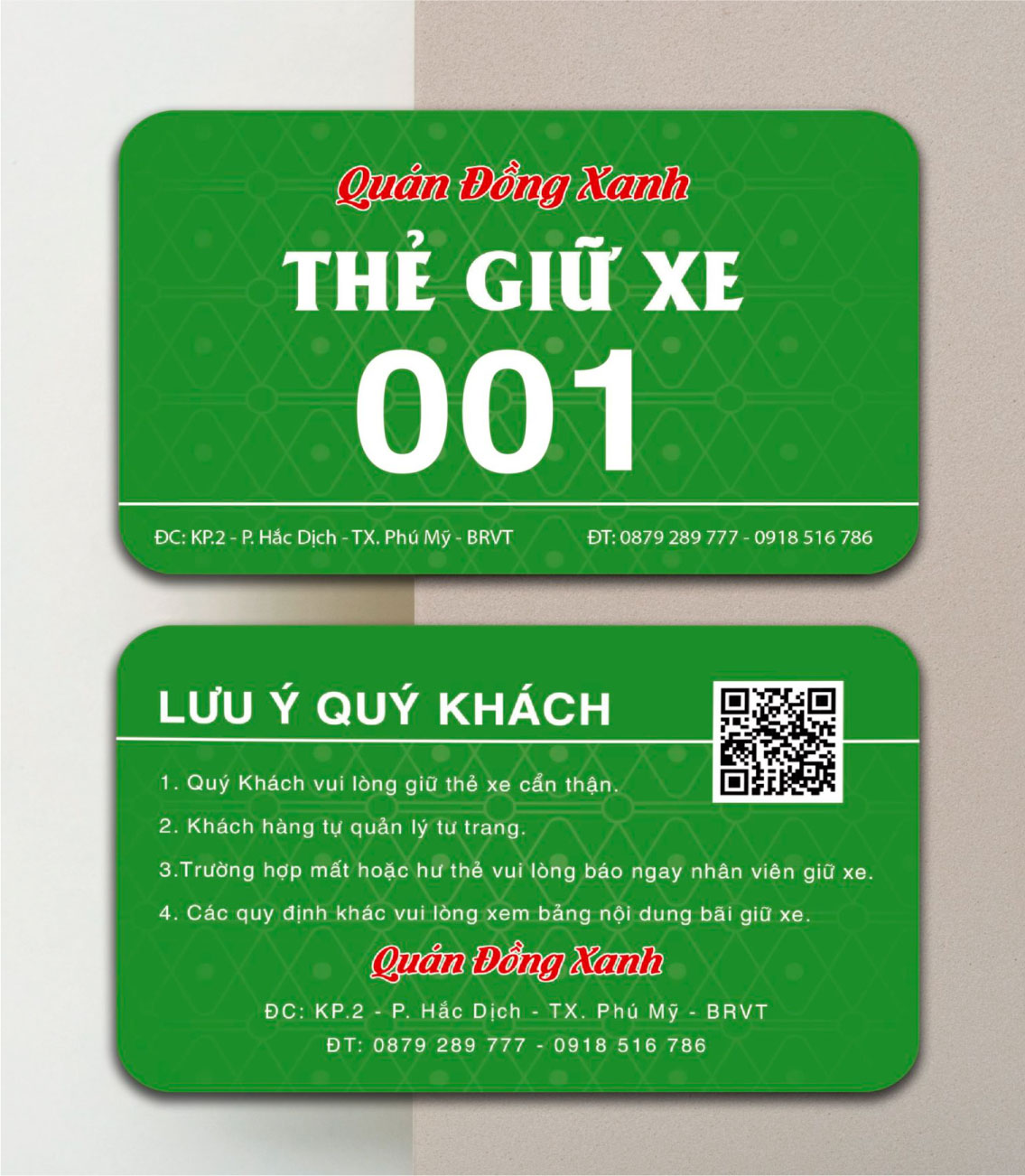 In thẻ giữ xe - In ấn quận 7